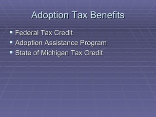 Adoption Tax Credit | PPT