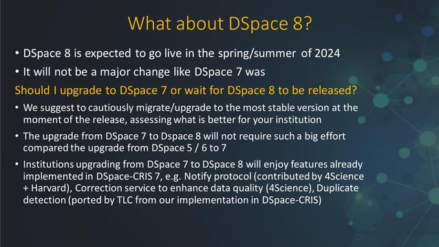 “Adopting DSpace 7 and 8 Challenges and Solutions from Real Migration ...
