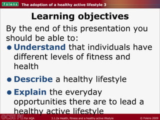Adoption of a healthy lifestyle powerpoint v2 | PPT