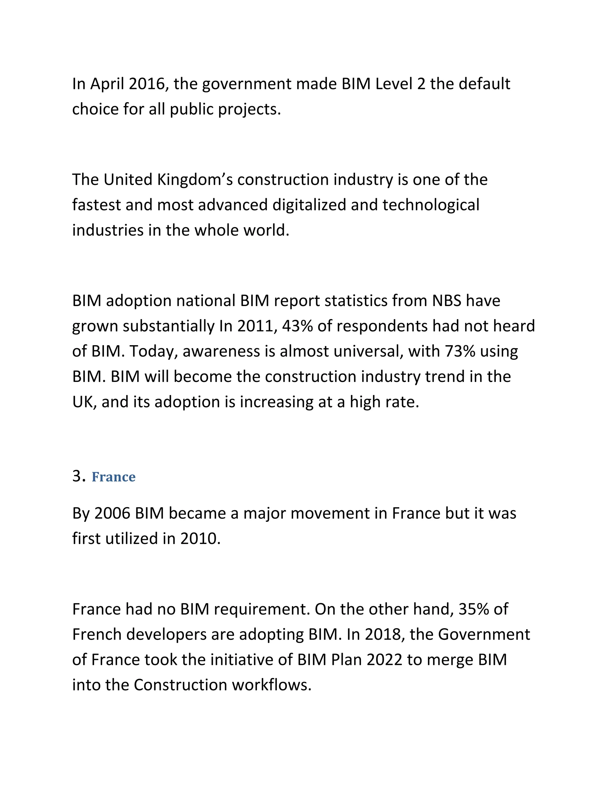 Which Countries Lead the Global Adoption of BIM? | PDF