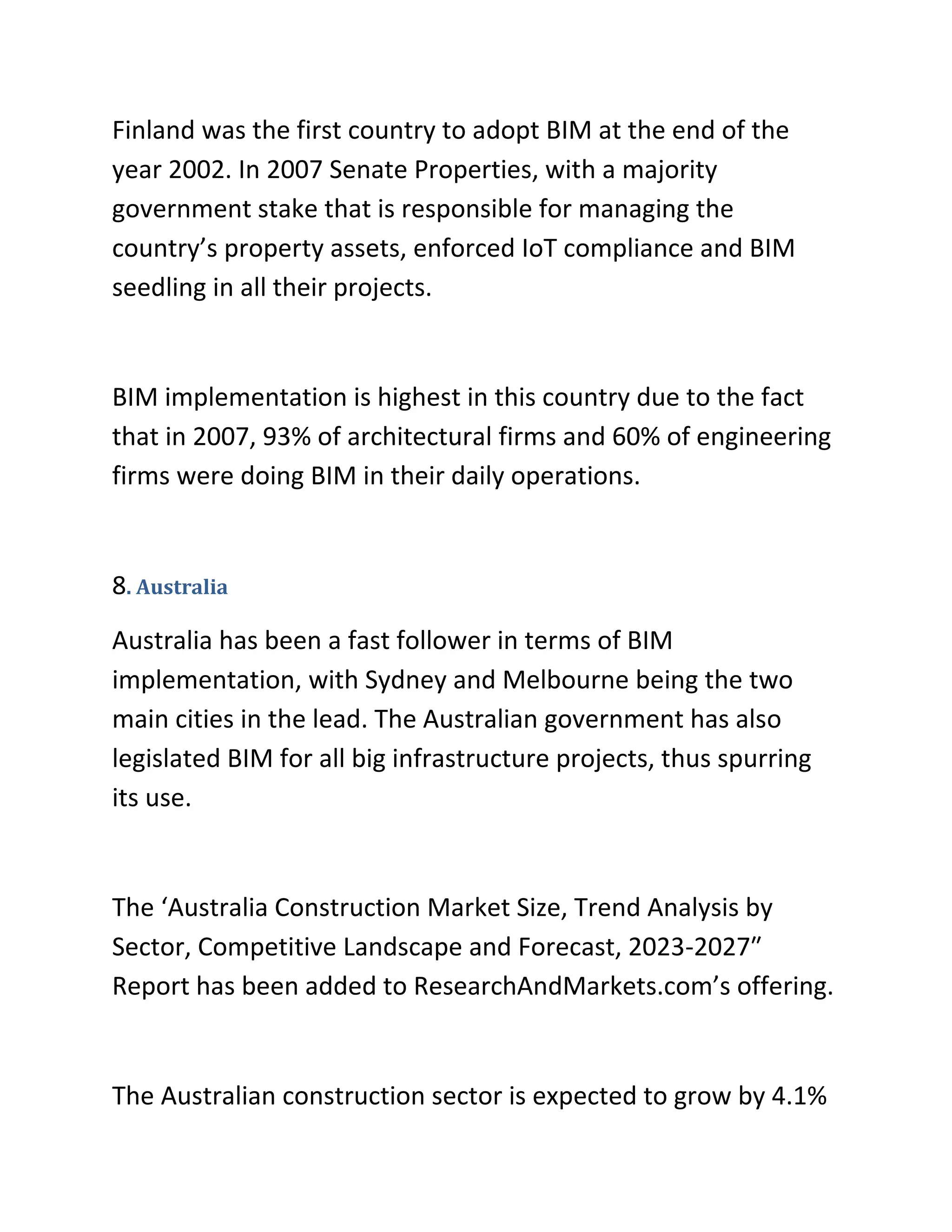 Which Countries Lead the Global Adoption of BIM? | PDF
