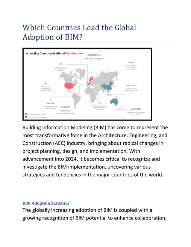 Which Countries Lead the Global Adoption of BIM? | PDF