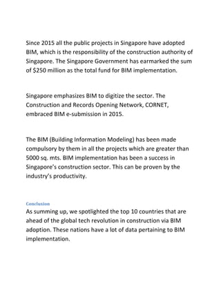 Which Countries Lead the Global Adoption of BIM? | PDF