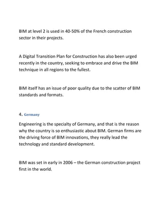 Which Countries Lead the Global Adoption of BIM? | PDF