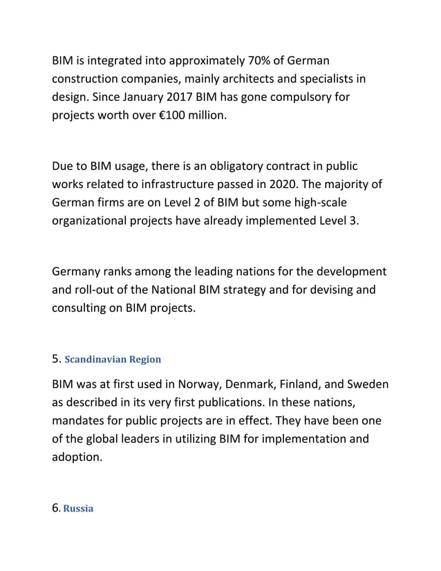 Which Countries Lead the Global Adoption of BIM? | PDF