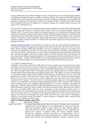 Adoption of e commerce solutions in small and medium-sized enterprises ...