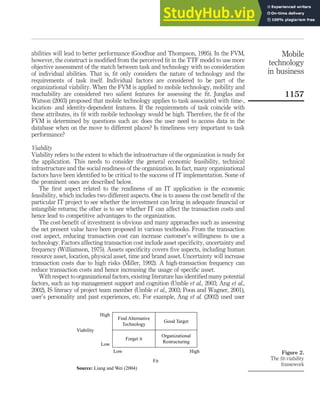 Adoption Of Mobile Technology In Business A Fit-Viability Model | PDF