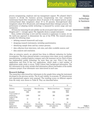 Adoption Of Mobile Technology In Business A Fit-Viability Model | PDF