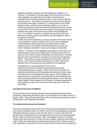 Adoption Of Online Databases In Public Libraries An Australian Case ...