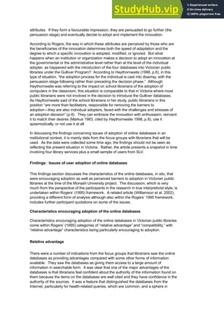 Adoption Of Online Databases In Public Libraries An Australian Case Study | PDF