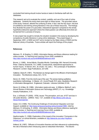 Adoption Of Online Databases In Public Libraries An Australian Case ...