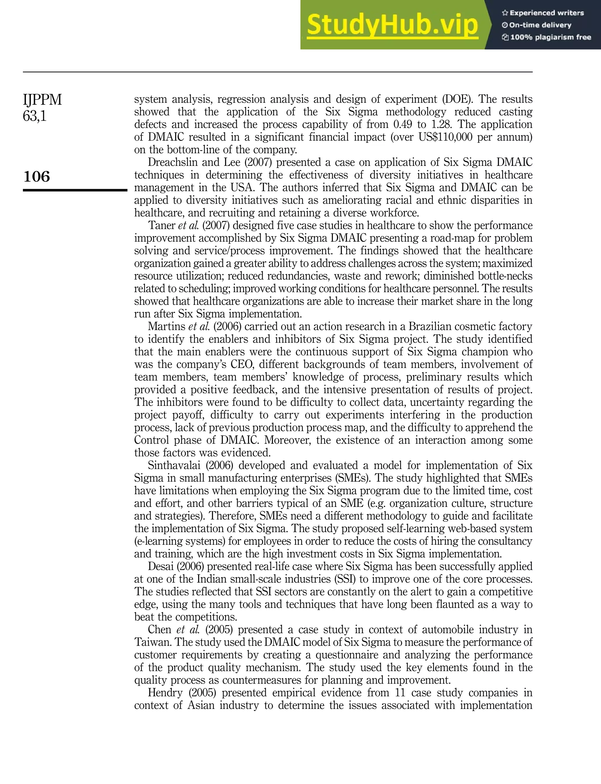 Adoption Of Six Sigma DMAIC To Reduce Cost Of Poor Quality | PDF