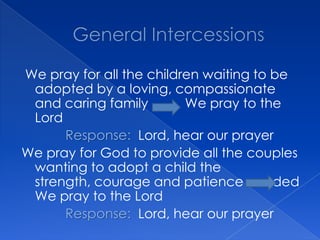 Adoption prayer service 2 | PPTX