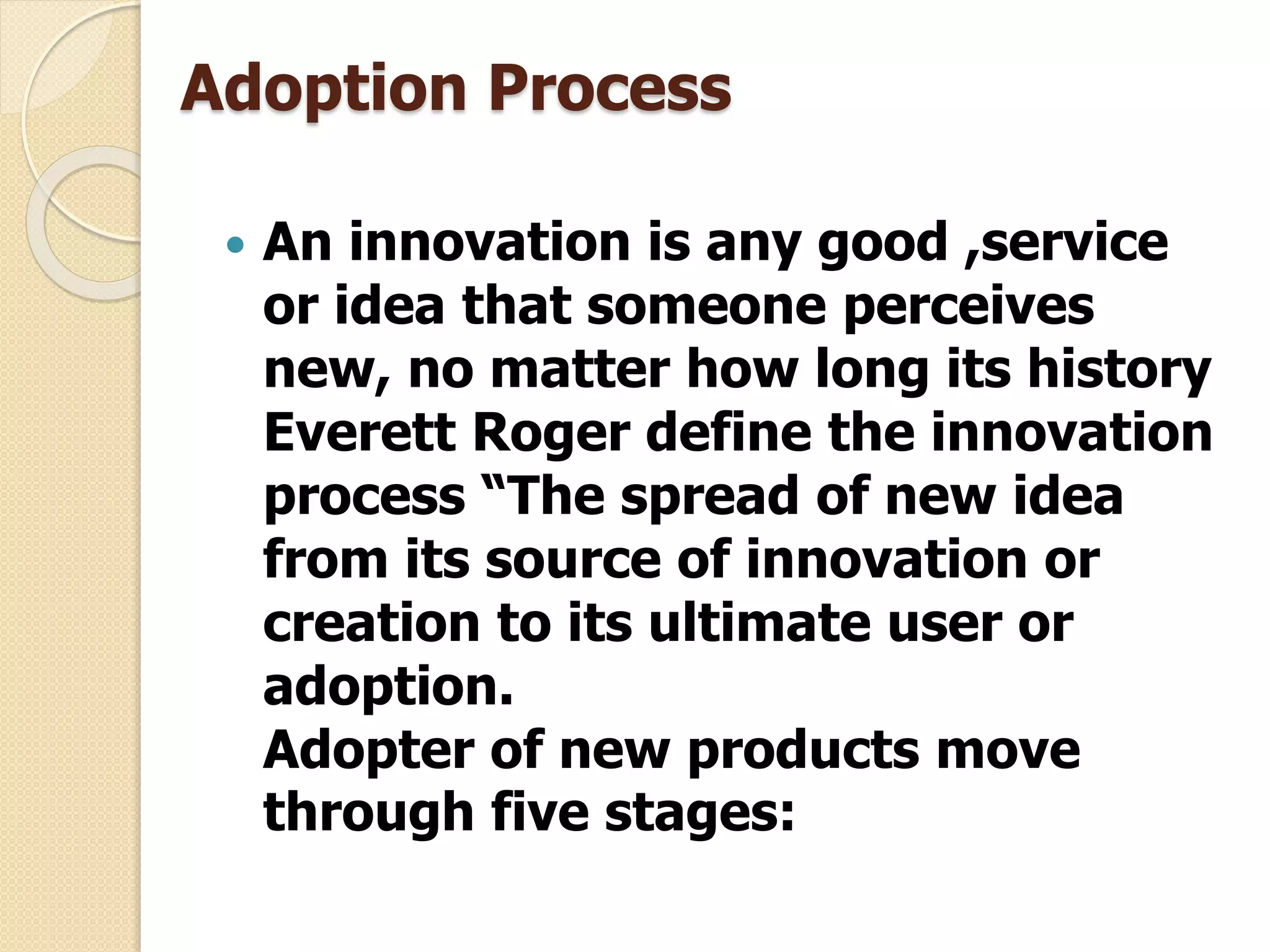 Adoption process and adopter categories | PPTX