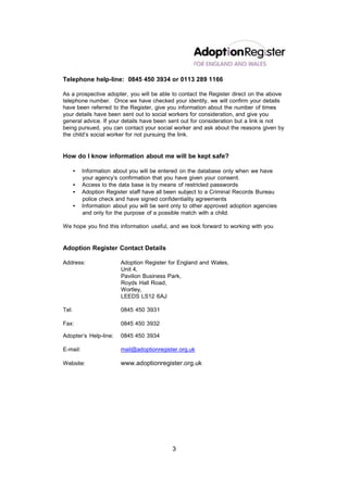 Adoption register | PDF | Adoption and Fostering | Parenting