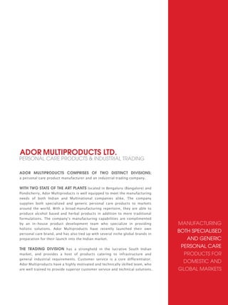 Ador group brochure | PDF