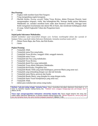 Adorasi Ekaristi pada Sakramen Mahakudus | PDF