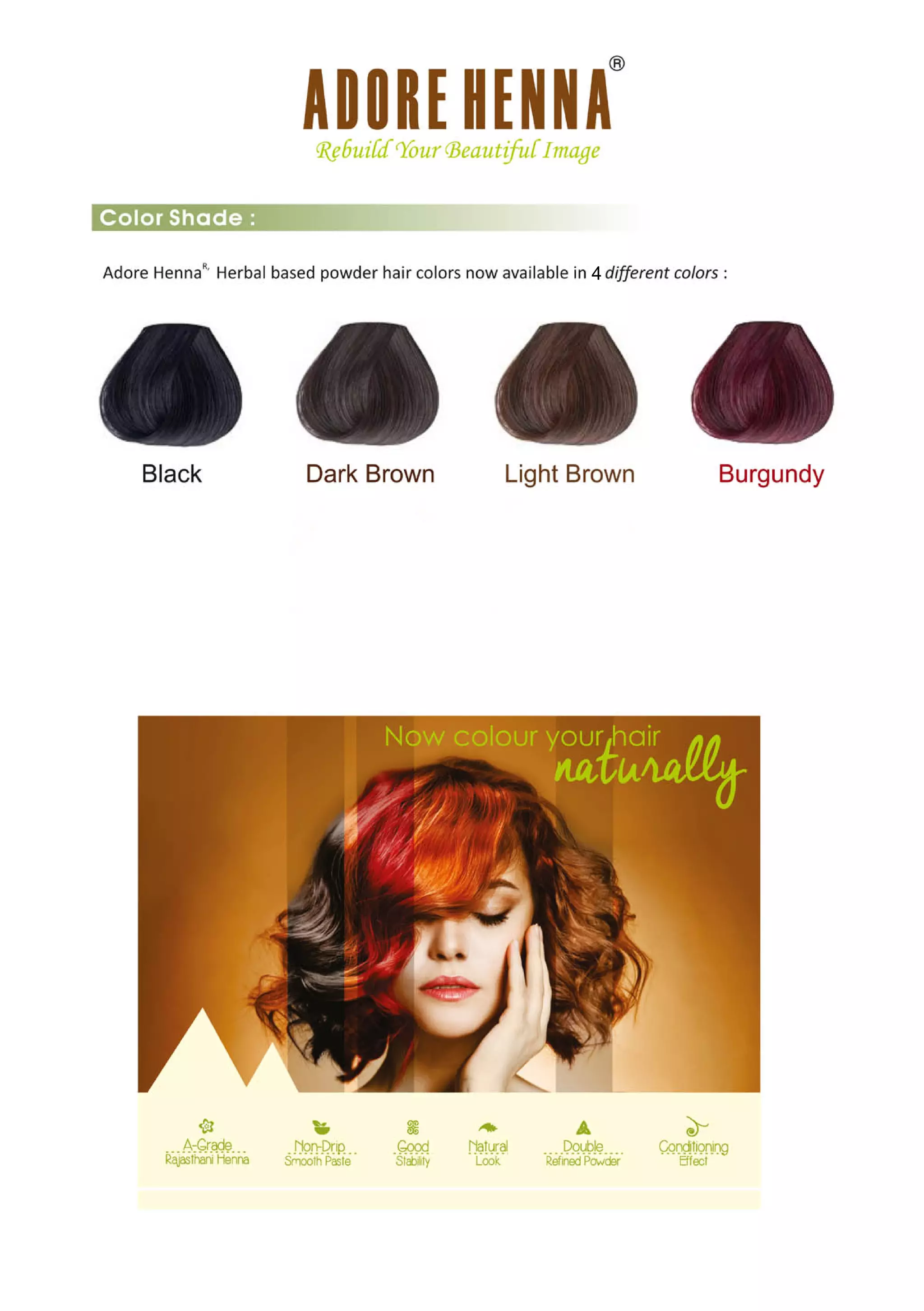 ADORE HENNA HERBAL POWDER HAIR COLOR | PDF
