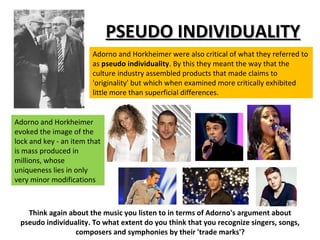 Adorno and Horkheimer - The Culture Industry | PPT