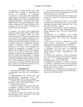 A Double Blind Test Of The Ability Of Lactagen® Formula To Reduce ...