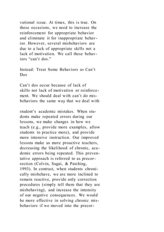 A dozen common classroom management mistakes and what to do instea | DOCX