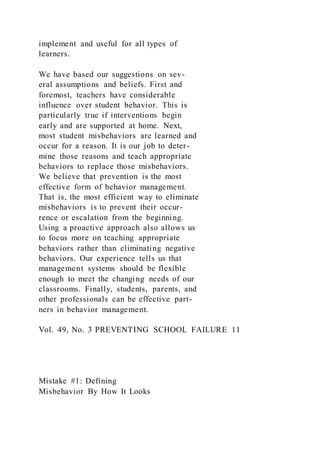 A dozen common classroom management mistakes and what to do instea | DOCX