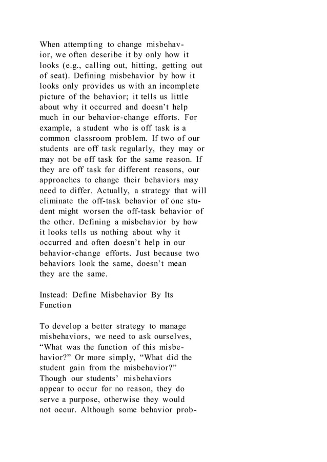 A dozen common classroom management mistakes and what to do instea | PDF