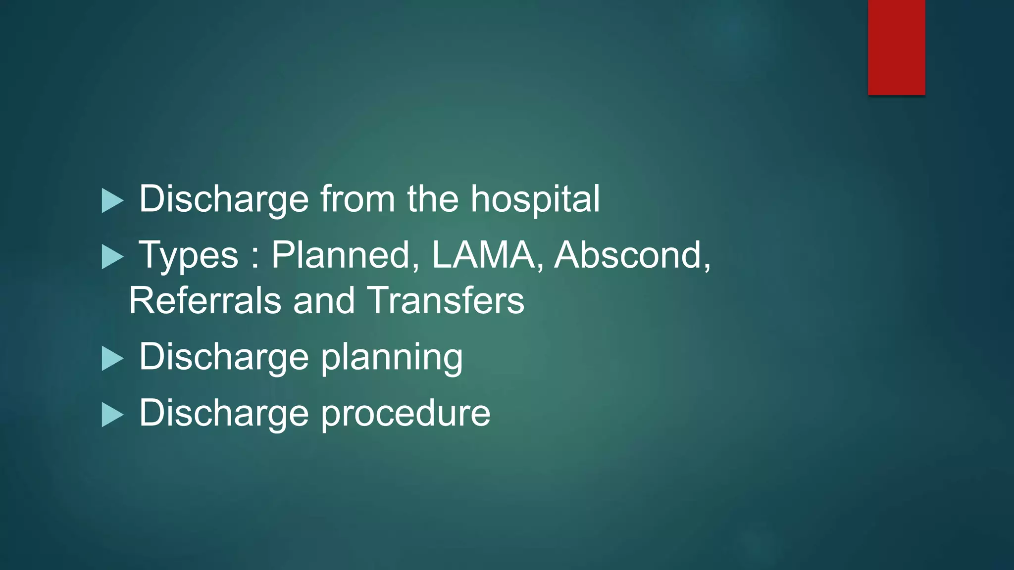 admission procedure in nursing | PPTX