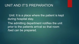 admission procedure in nursing | PPTX