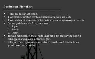 ALGORITMA dan PEMROGRAMAN :Flowchart | PPTX