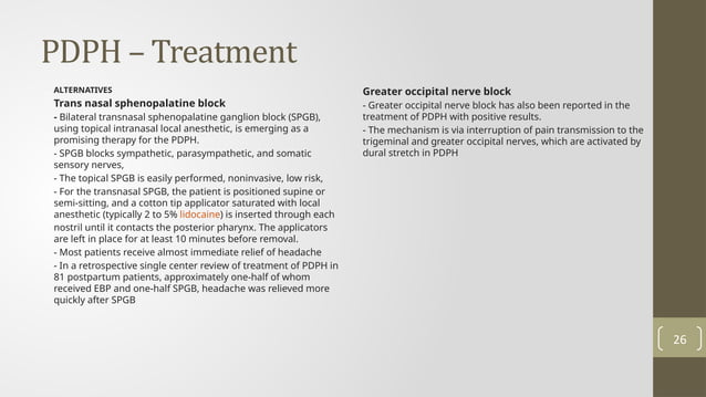 ADP and PDPH for obstetrics Anaesthesiology pptx | PPTX
