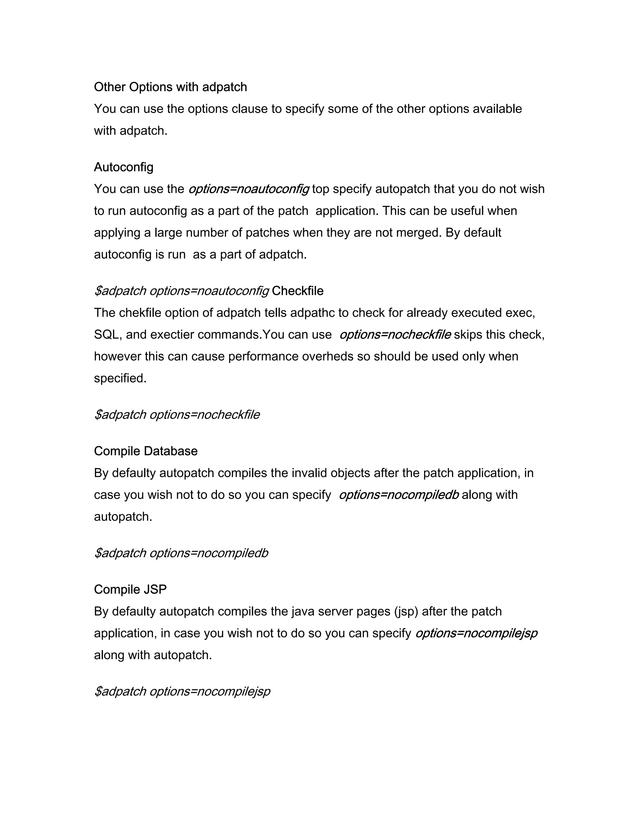 Adpatch options | PDF