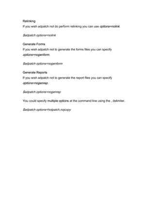 Adpatch options | PDF