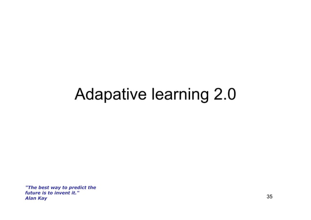 Adpative learning environment diffusable | PPT