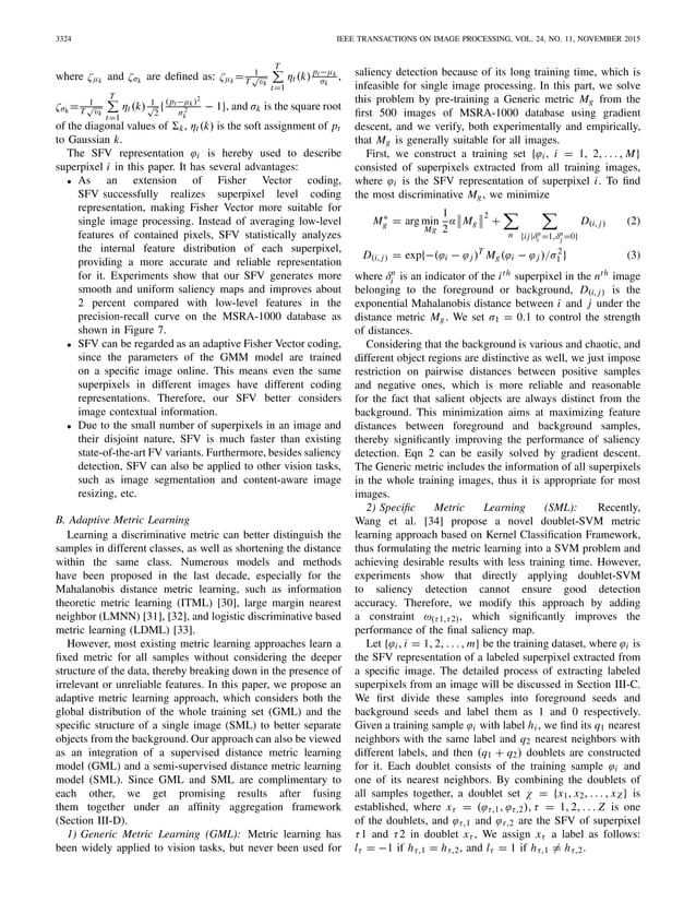 adaptive metric learning for saliency detection base paper | PDF