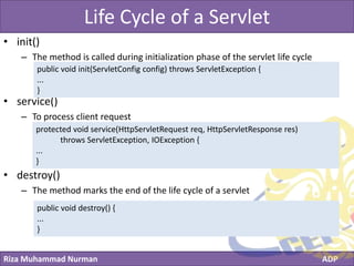 ADP - Chapter 2 Exploring the java Servlet Technology | PPT