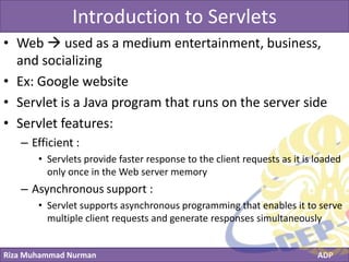 ADP - Chapter 2 Exploring the java Servlet Technology | PPT