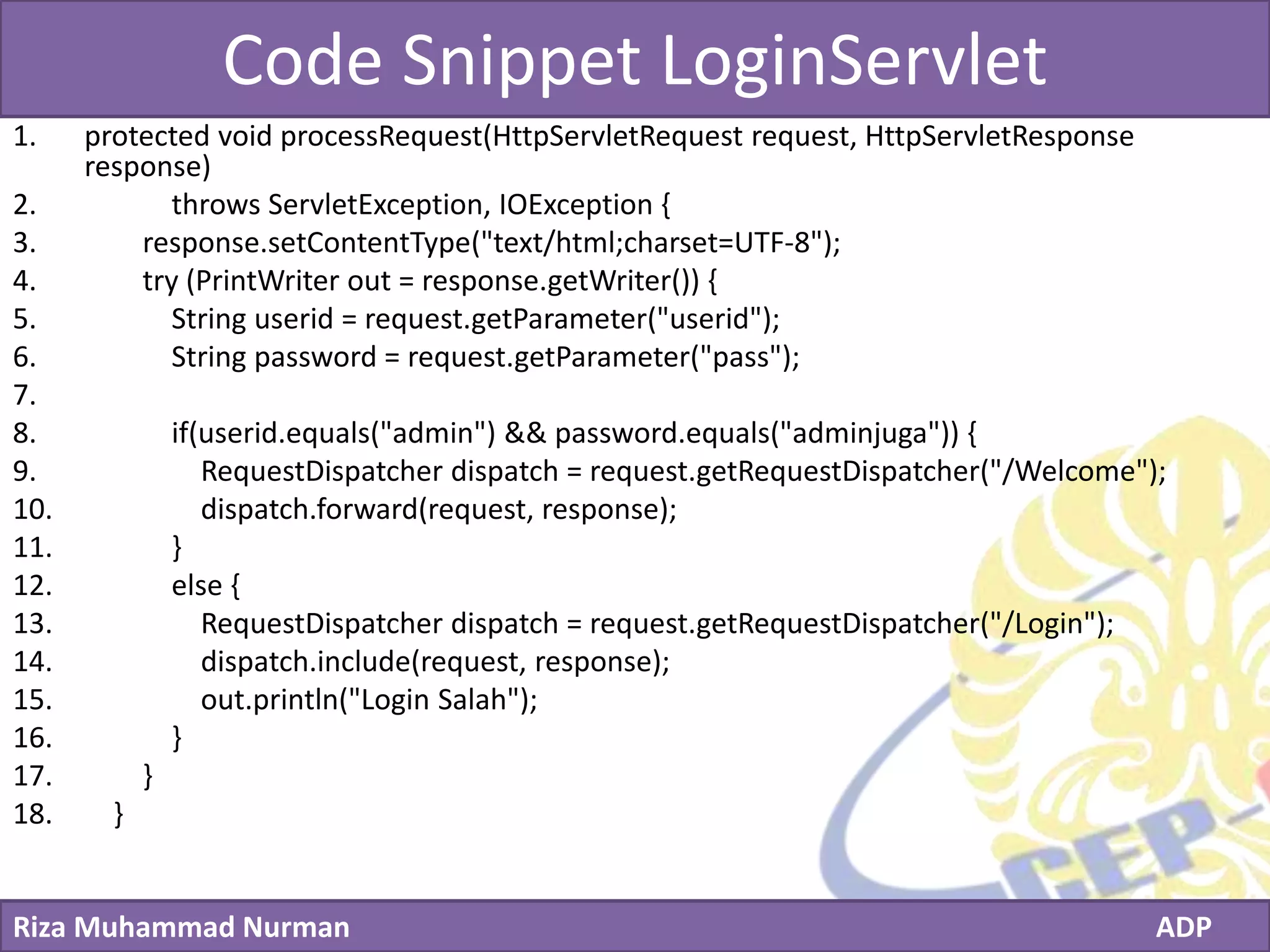 ADP- Chapter 3 Implementing Inter-Servlet Communication | PPT