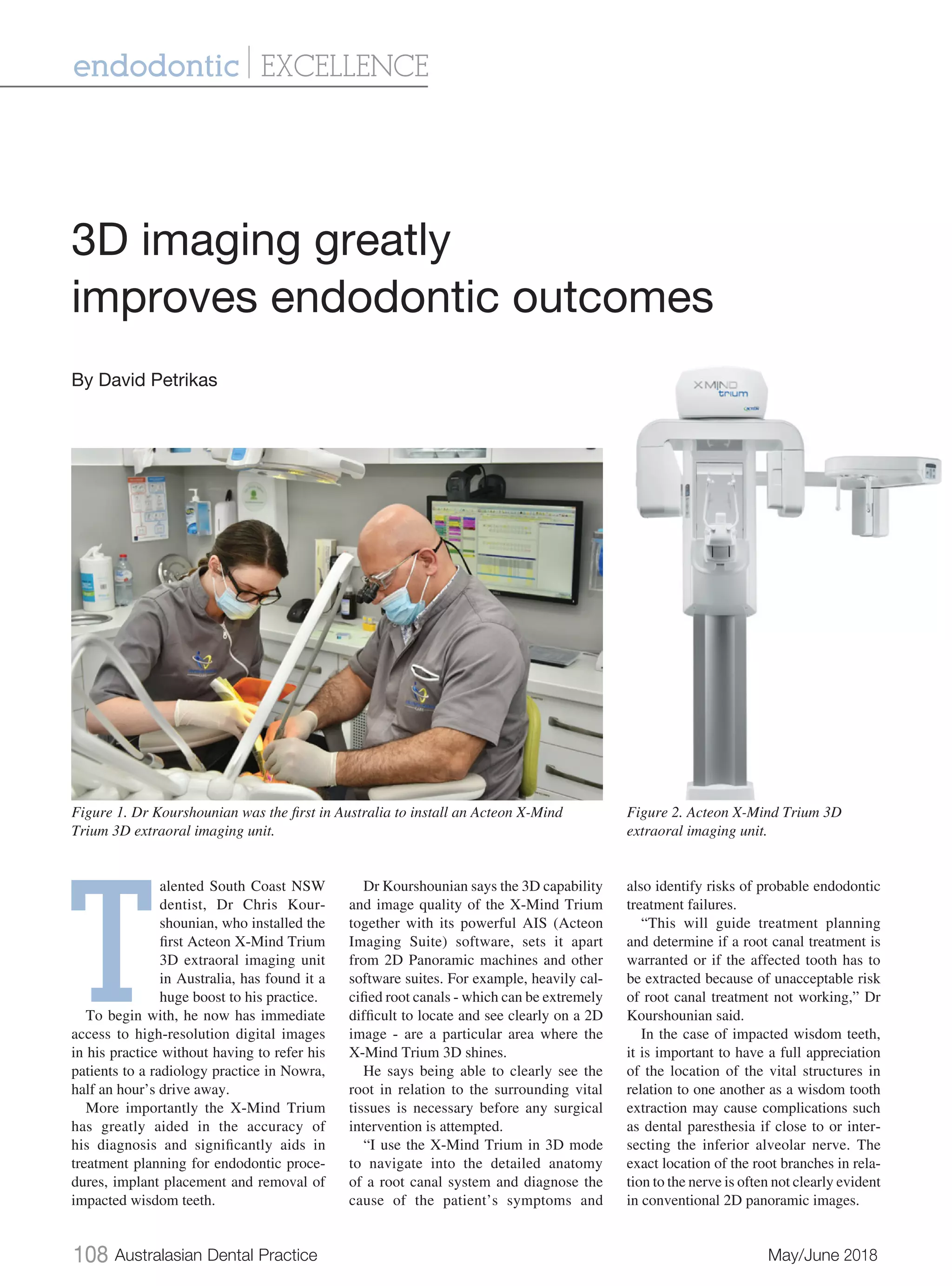 3D Imagaing greatly improves endodontic outcomes | PDF