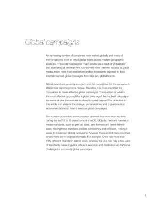 Global Campaign Strategy and Development | PDF | Advertising Industry ...