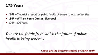 175 years of Directors of Public Health: Reflections | PPTX
