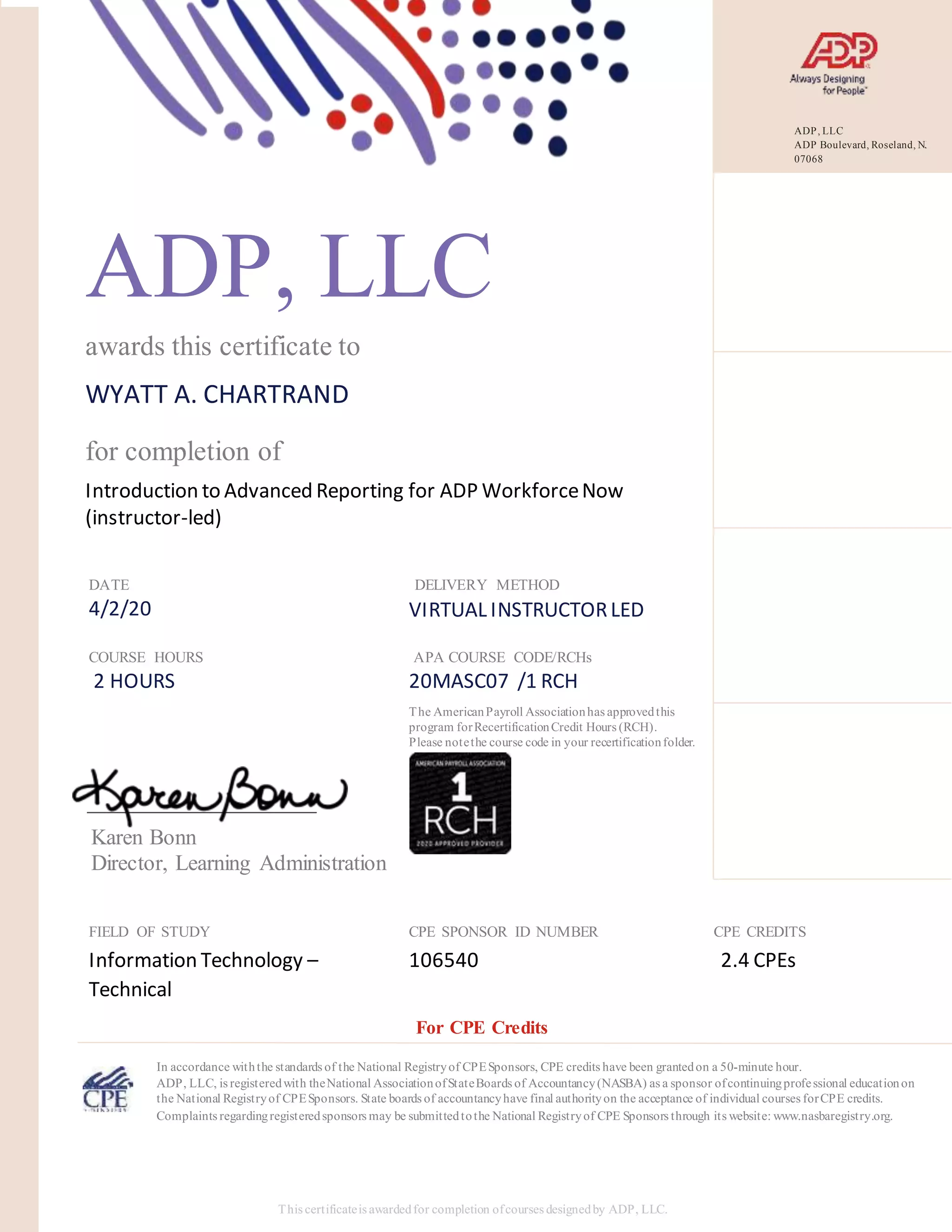 ADP Introduction to Advanced Reporting | PDF