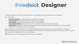 The 3 main design careers you can have in a big company and how they interoperate | PPT