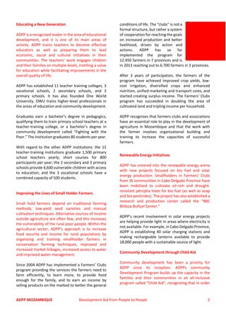 ADPP Mozambique Development Aid from People to People | PDF