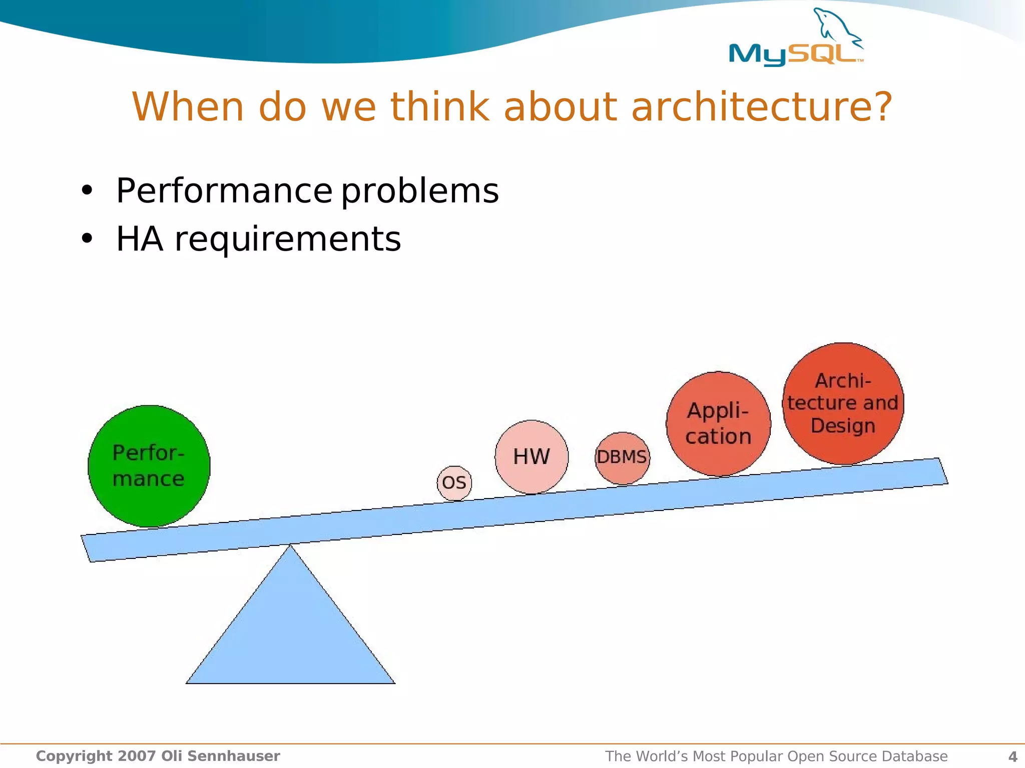 MySQL High-Availability and Scale-Out architectures | PPT