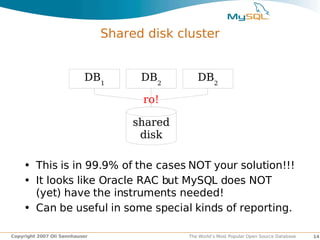MySQL High-Availability and Scale-Out architectures | PPT