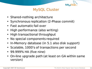 MySQL High-Availability and Scale-Out architectures | PPT