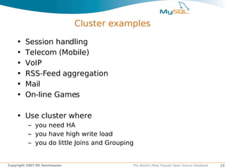 MySQL High-Availability and Scale-Out architectures | PPT