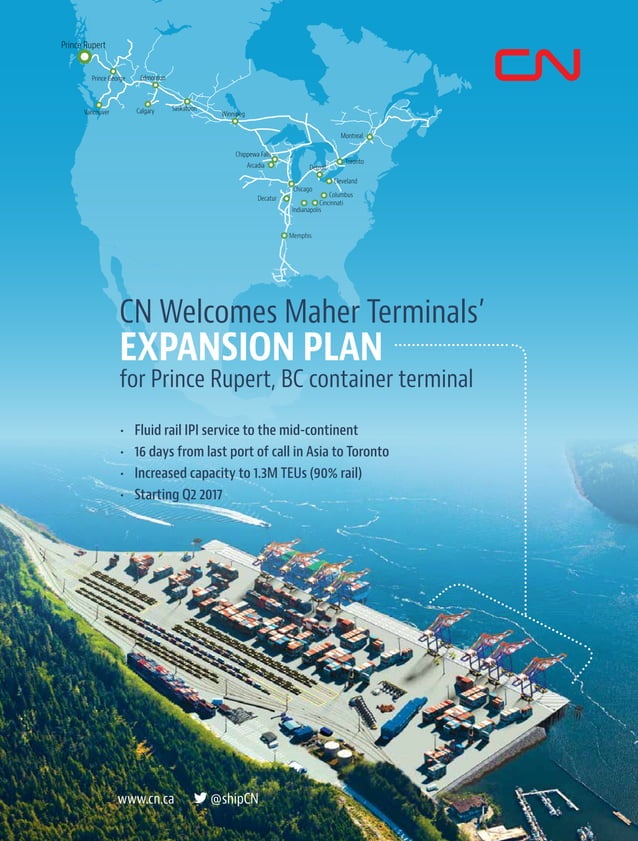 CN welcomes Maher Terminals expansion plan for Prince Rupert container ...