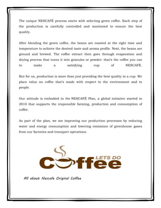 Coffee drinking: Nescafe Coffee | DOCX